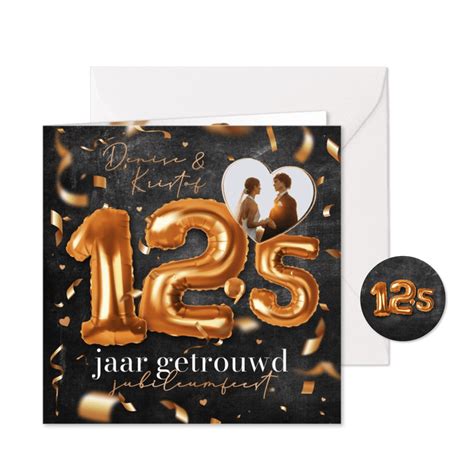 12 5 Jaar Getrouwd Uitnodiging Jubileum Kaartje2go