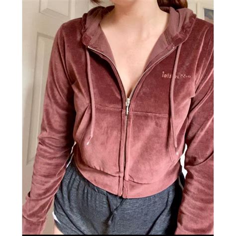 Urban Outfitters UO Frans Brown Cropped Velour Depop
