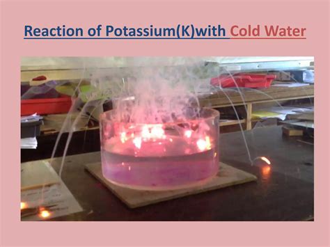Reaction Of Metals With Water PPTX