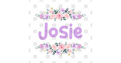 Purple Flower Josie Name Label Purple Flower Josie Name Label T