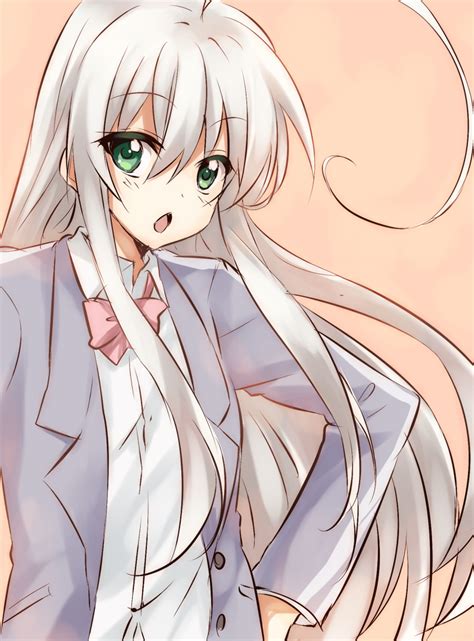 Safebooru Ahoge Blazer Blush Green Eyes Haiyore Nyaruko San Huge