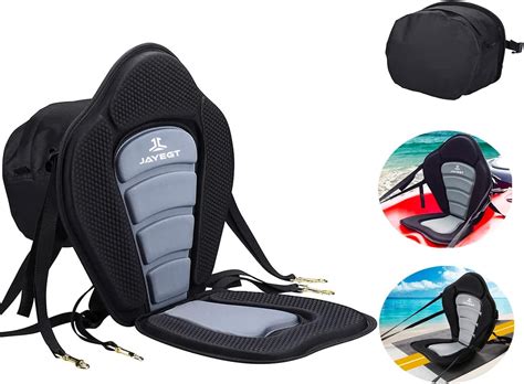 Buy JAYEGT Kayak Seat Padded Deluxe High Back Canoe Seat With Back Support Adjustable Fishing