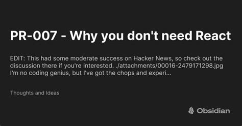 Bredec Gmbh On Linkedin Pr 007 Why You Dont Need React Thoughts