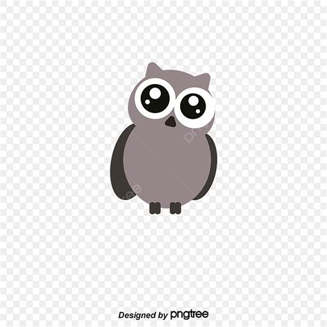 灰色簡單的卡通貓頭鷹元素 元素 動物 卡通向量圖案素材免費下載PNGEPS和AI素材下載 Pngtree