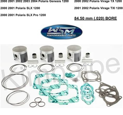 8450mm Over Platinum Wsm Top End Kit Polaris 1200 1999 2004 Genesis