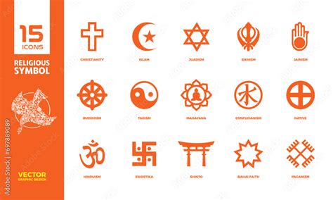 World Religion Symbols Icons Of Major Religious Groups And Religions