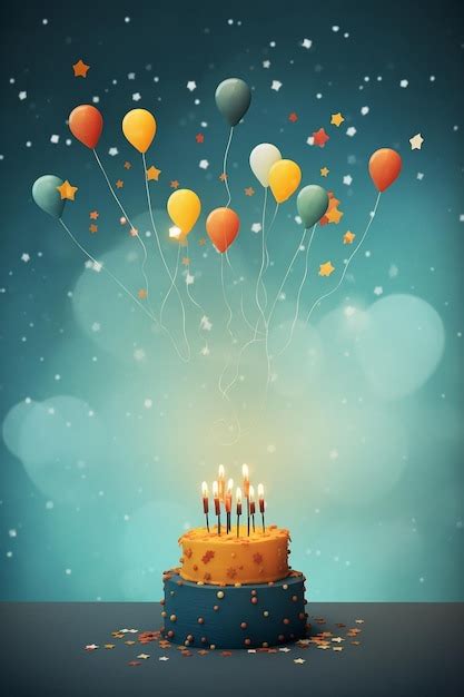 Счастливый день рождения дизайн фона Премиум Ai сгенерированное изображение