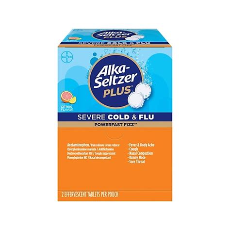 Alka Seltzer Plus Powerfast Fizz Severe Cold And Flu Effervescent Tablet