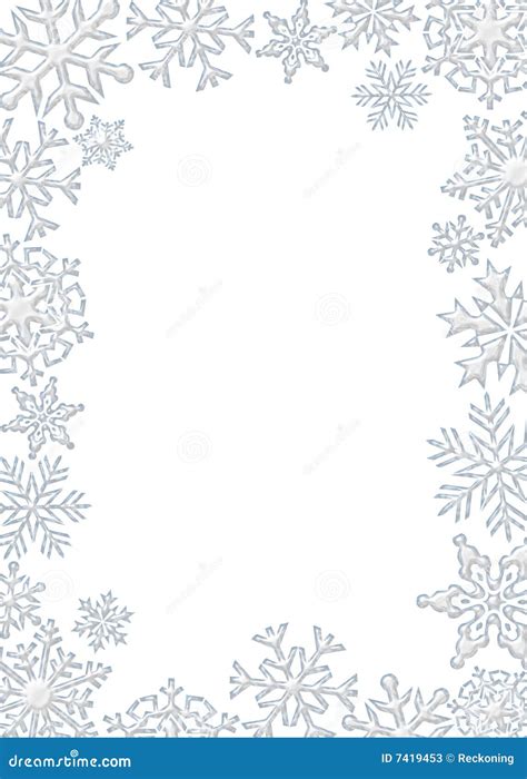 Snowflake Border Stock Illustration Illustration Of Design 7419453