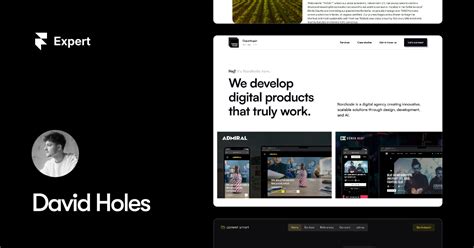 David Holes — Web Design Freelancer On Framer Experts