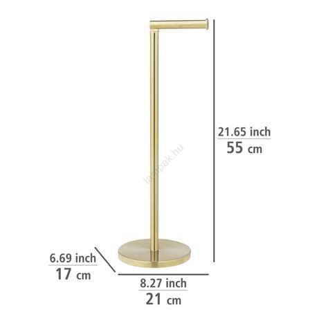 Wenko 25791100 Wc Papírtartó 21x55 Cm Aranyezüst Lampakhu