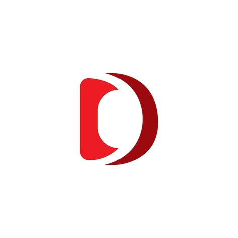 D Carta Logo Plantilla Vector Vector Premium