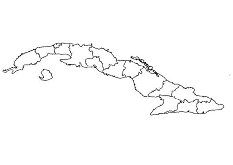 Disegno Di Cartina Muta Di Cuba Con Le Regioni Da Colorare Disegni Da