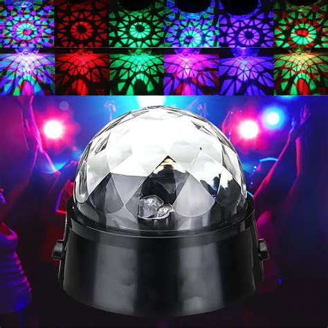 Mini Led Rgb Stage Light Lamp Bulb Usb Colorful Rotating Magic Ball