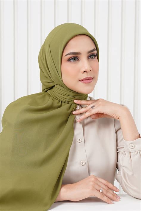 Cassie Square Olive Buttonscarves Malaysia