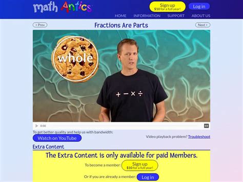 Math Antics Fractions Are Parts Instructional Video For 3rd 8th Grade Lesson Planet