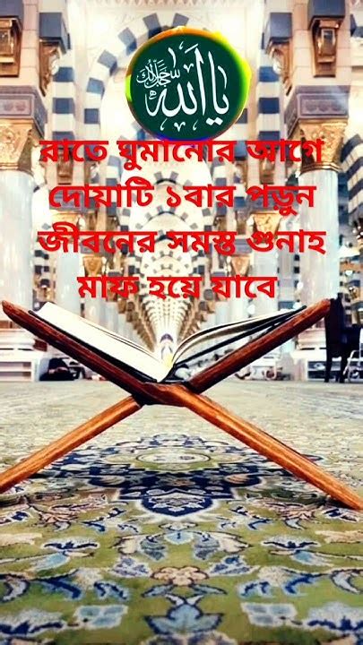রাতে ঘুমানোর আগে দোয়াটি ১বার পড়ুন জীবনের সমস্ত গুনাহ মাফ হয়ে যাবে 🤲🤲