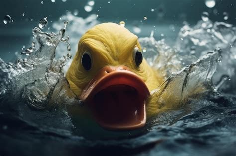 Premium Photo Waterproof Rubber Water Duck Generate Ai