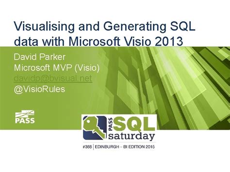 Visualising And Generating Sql Data With Microsoft Visio