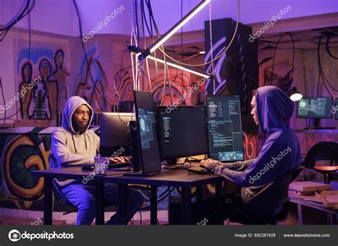 Two Criminals Breaching Database Steal Information Hacking Server Asian