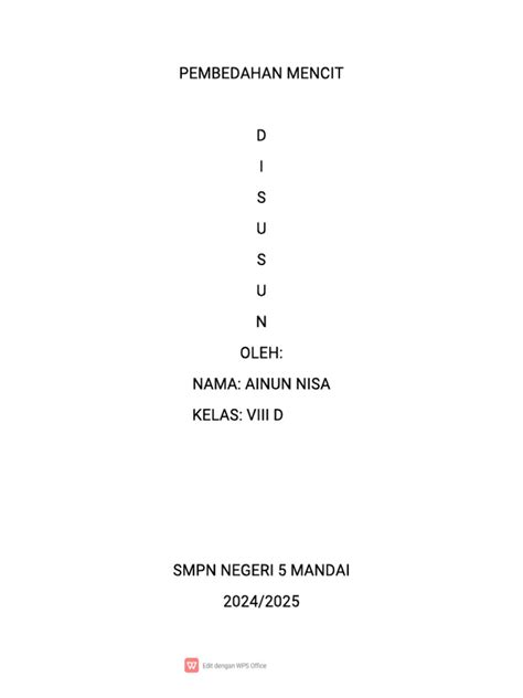 Contoh Dokumen Tentang Pembedahan Mencit Pdf