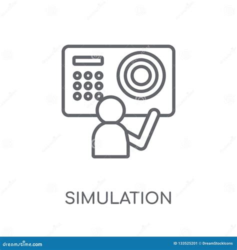 Simulation Linear Icon Modern Outline Simulation Logo Concept O Stock