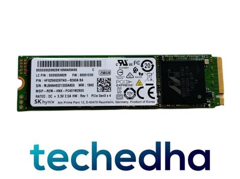 SK HYNIX 256GB M2 PCIe NVMe 2280 Laptop SSD Solid State Drive