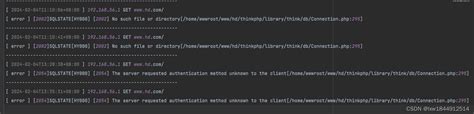 Php错误：sqlstate Hy000 2054 The Server Requested Authentication Method Unknown To The Client Csdn博客
