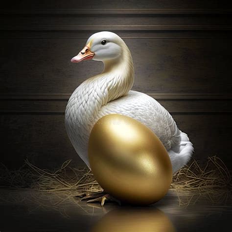 Goose Standing By The Golden Egg Generative Ai Goose And The Golden