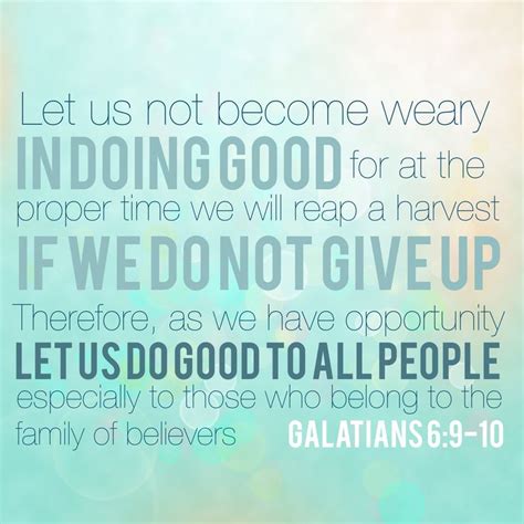 Galatians 69 10 Bible Verse In Blue And Green