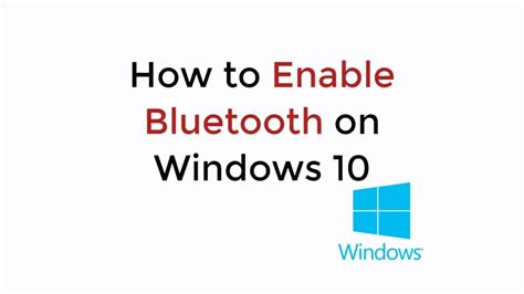 How To Enable Bluetooth On Windows UPDATED YouTube