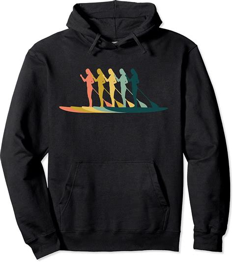 Sup Woman Paddleboard Retro Pop Art Pullover Hoodie Sold By Linda Sku