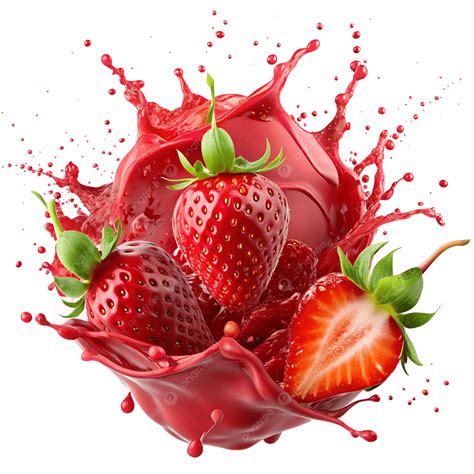 딸기 스플래시 클립 아트 딸기 튀김 딸기 쥬스 신선한 딸기 스플래시 Png 일러스트 및 이미지 에 대한 무료 다운로드 Pngtree