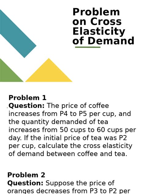 problem on cross elasticity of demand pdf
