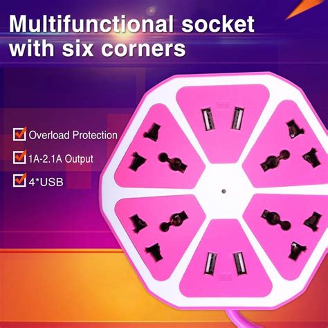 Stop Kontak Usb Hexagon Socket Usb Colokan Jeruk Segi Enam Lubang Meter Steker T
