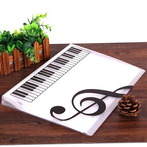 Spring 40 Pages Piano Score Holder A4 Music Book Clip Sheet Note File