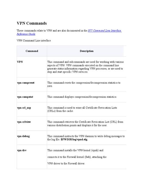 Vpn Helpfull Commands Pdf Virtual Private Network Ip Address