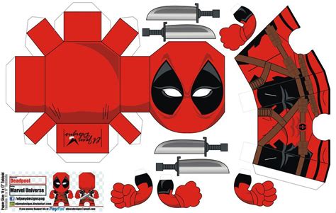 Deadpool Papercraft Paper Crafts Origami Paper Art Paper Art