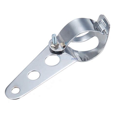 Chrome Headlight Mount Bracket For Motorcycles Fork Ear Bobber Racer 3
