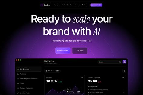 Framer Template For Saas Ai And Startup Companies Prince Pal