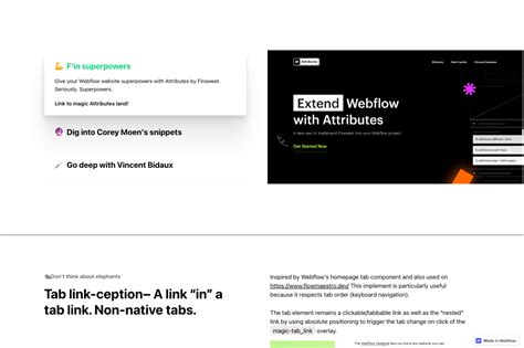 Webflow Showcased Tab Link Ception