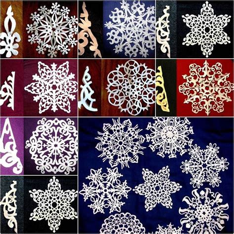 Complex Paper Snowflake Template