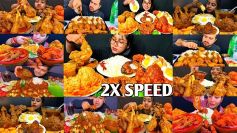 Asmr Eating Spicy Chicken Curry🔥muttonboiled Eggfish Fryfried Rice