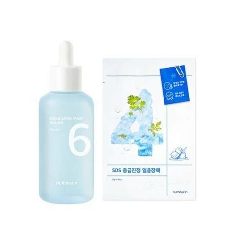 수분광채 넘버즈인 6번 푹잠 마스크팩 세럼 80ml 4번 Sos 얼음장팩 티몬