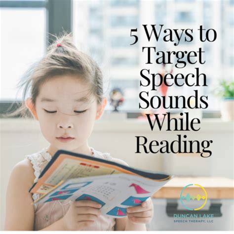 DLST At Home Speech Five Ways To Target Speech Sounds While Reading Duncan Lake Speech Therapy