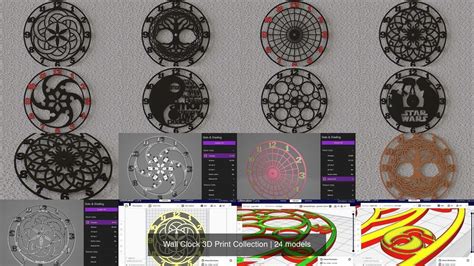 Wall Clock 3d Print Collection 3d Printable Cgtrader