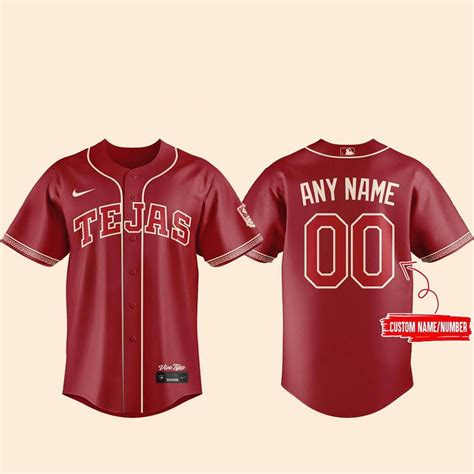 Custom Name And Number Texas Rangers City Connect 2026 Tejas Baseball