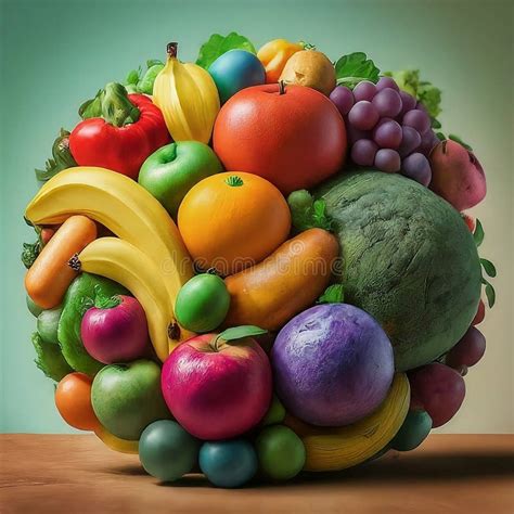 World Nutration Day Representation Fruit And Vegitables Stock