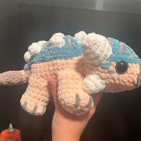 Bumpy Ankylosaurus Cute Soft And Cuddly Crochet Amigurumi Handmade Plush Etsy