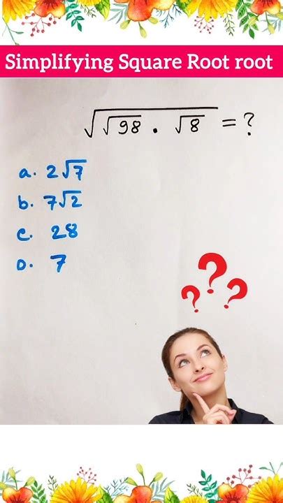 Simplifying Square Root Inside Square Roots Math Expression Shorts